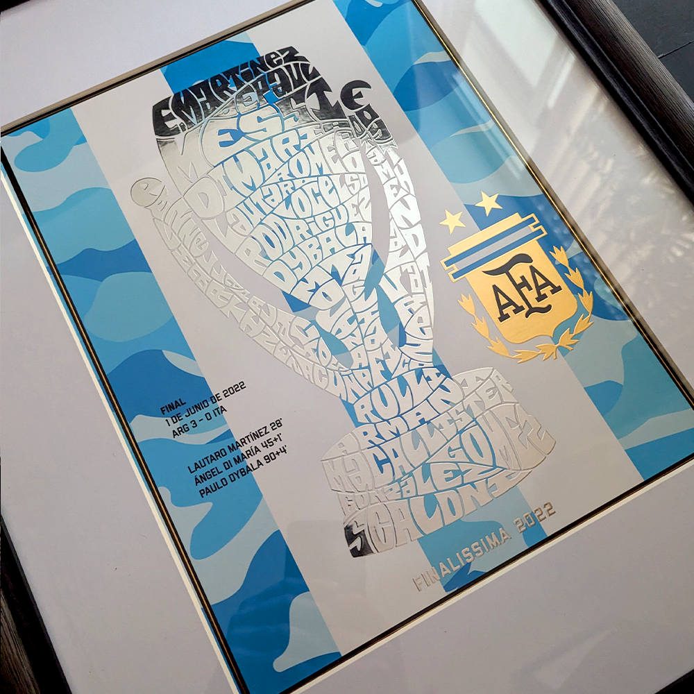 Argentina Finalissima 2022 Trophy Poster – Mark Serrano